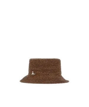 VIVIENNE WESTWOOD Raffia Bucket Hat - Green