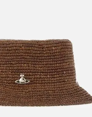 VIVIENNE WESTWOOD Raffia Bucket Hat - Green
