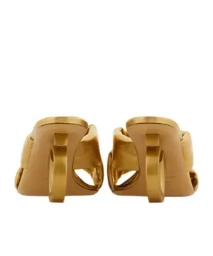 FERRAGAMO Padded Gancini Heel Sandals