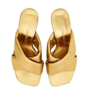 FERRAGAMO Padded Gancini Heel Sandals