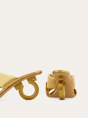 FERRAGAMO Padded Gancini Heel Sandals