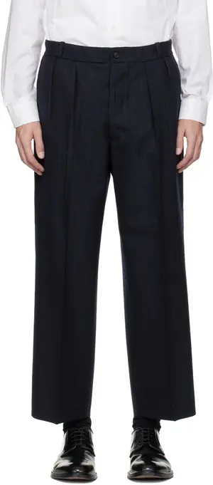 MAISON MARGIELA Pinstriped Pleated Trousers
