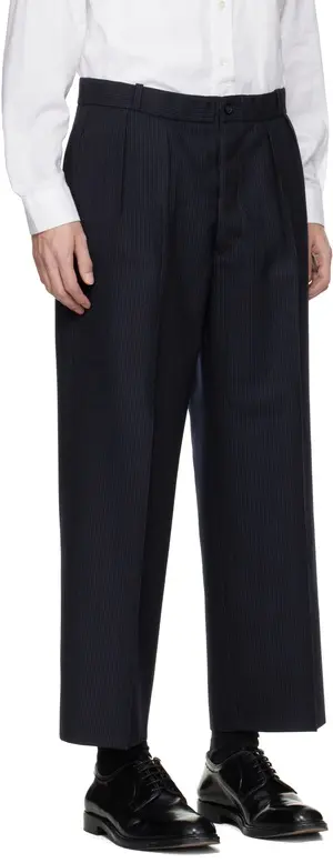 MAISON MARGIELA Pinstriped Pleated Trousers