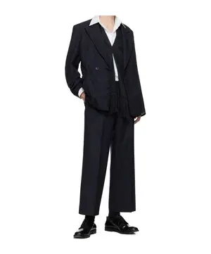 MAISON MARGIELA Pinstriped Pleated Trousers