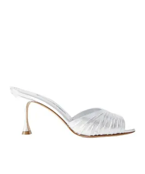 Manolo Blahnik Pirua High Heel Sandals - Silver