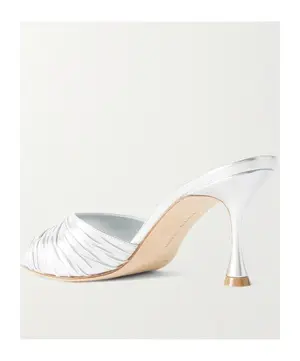 Manolo Blahnik Pirua High Heel Sandals - Silver