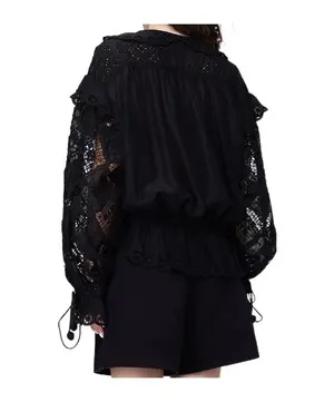 Isabel Marant Étoile Lace Detailed V-neck Blouse