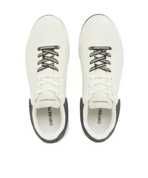 Emporio Armani Chunky Sole Low-top Sneakers - Off-white/washed Gray