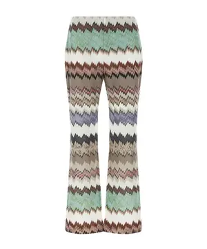 Missoni Lamé Zigzag Flared Pants - Multicolor