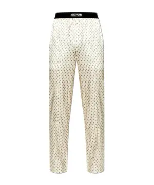 TOM FORD Paisley-print Pajama Bottoms - Nude