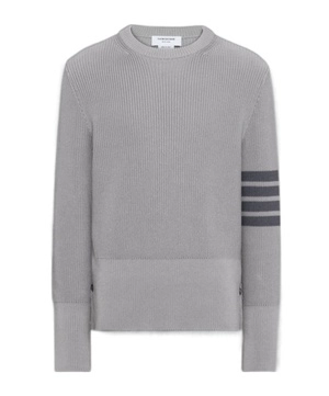Thom Browne 4-bar Knitted Jumper - Light Grey