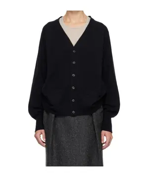MAISON MARGIELA Cashmere V-neck Cardigan - Dark Blue