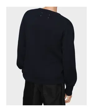 MAISON MARGIELA Cashmere V-neck Cardigan - Dark Blue