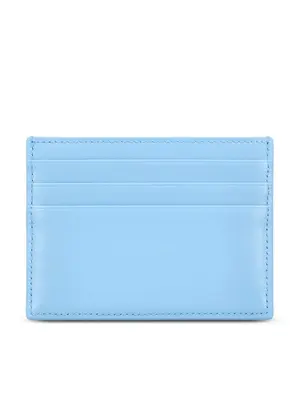 Celine Card Holder Triomphe In Shiny Calfskin - Blue