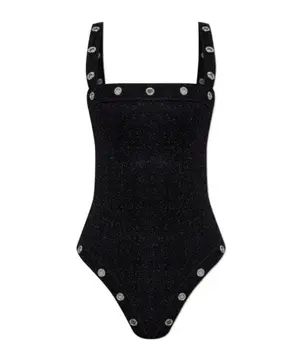 Oseree Embellished One-piece Swimsuit - Black