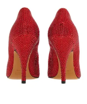 FERRAGAMO Embellished Satin Pumps