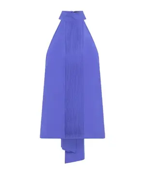 TOM FORD Sleeveless Pleated Halter Top