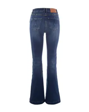 Patrizia Pepe Logo Button Flare Jeans