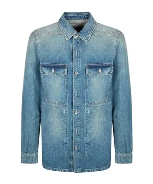 Rick Owens Denim Shirt Jacket - Blue
