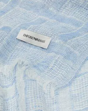 Emporio Armani Brushed Linen Scarf With Lurex
