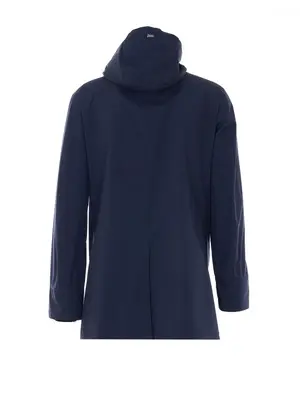 Herno Hooded Zip-up Coat - Blue