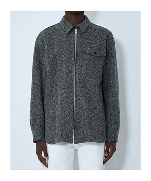 Dries Van Noten Herringbone Zip-up Jacket - No