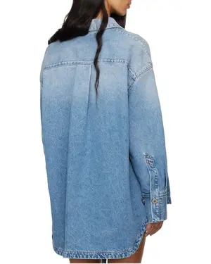 Attico Asymmetric Hem Denim Shirt