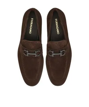 FERRAGAMO Gancini Slip-on Loafers - Black