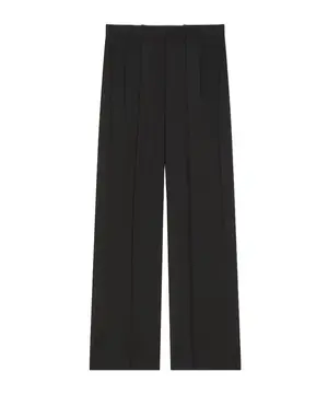 Givenchy Double Pleated Wide Leg Trousers - Black