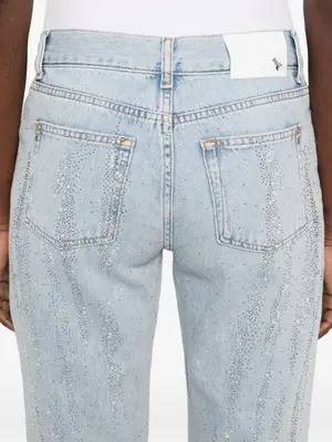 Patrizia Pepe Embellished Distressed Cigarette Jeans