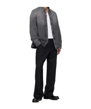 MARINE SERRE Long-sleeved Denim Shirt