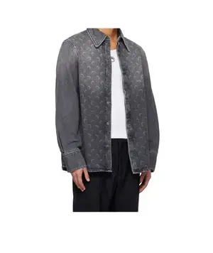 MARINE SERRE Long-sleeved Denim Shirt