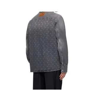 MARINE SERRE Long-sleeved Denim Shirt