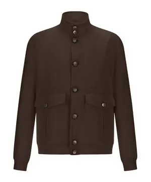 Herno Button-up Bomber Jacket - Brown
