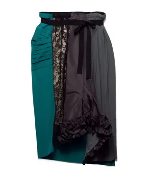 Prada Floral Lace Detailed Midi Skirt - Hematite
