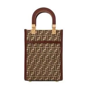 Fendi Mini Sunshine Top Handle Bag - Brown