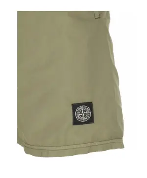 Stone Island Logo Patch Swim Shorts - Gray