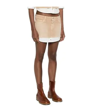 7 For All Mankind Patchwork Button-fastening Mini Skirt