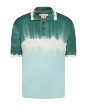 Marni Tie-dye Effect Buttoned Polo Shirt