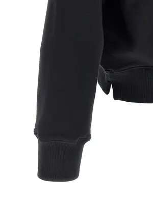 Off-White Logo Print Drawstring Hoodie - Black