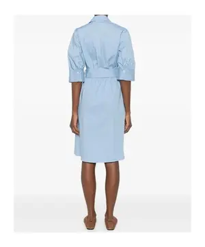 Pinko Logo-embroidered Midi Skirt - Blue