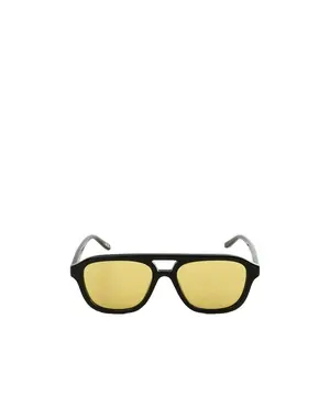 Balenciaga Double Bridge Pilot Sunglasses - Black