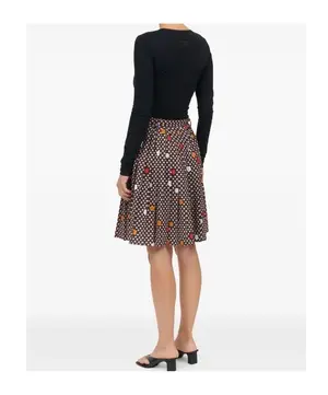 MAISON MARGIELA Floral Pleated Midi Skirt