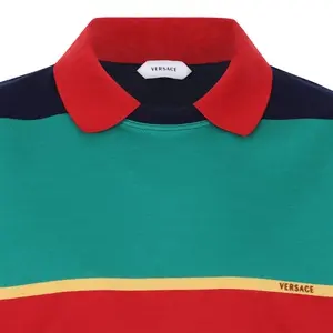 Versace Colour-block Polo Sweatshirt