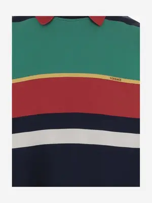 Versace Colour-block Polo Sweatshirt