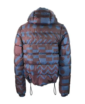 Burberry Hooded Down Jacket With Graphic Print
