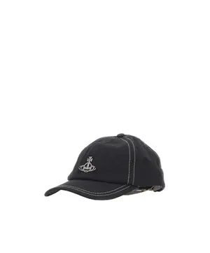 VIVIENNE WESTWOOD Orb Logo Baseball Cap - Black