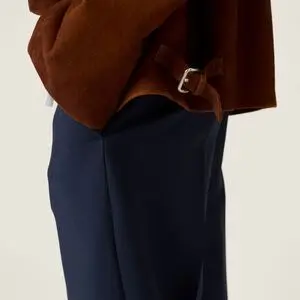 Miu Miu Waxed Suede Jacket - Brown
