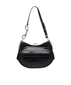 VIVIENNE WESTWOOD Orb Plaque Embossed Shoulder Bag - Black