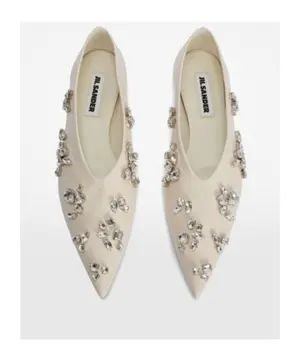JIL SANDER Embellished Ballerina Flats